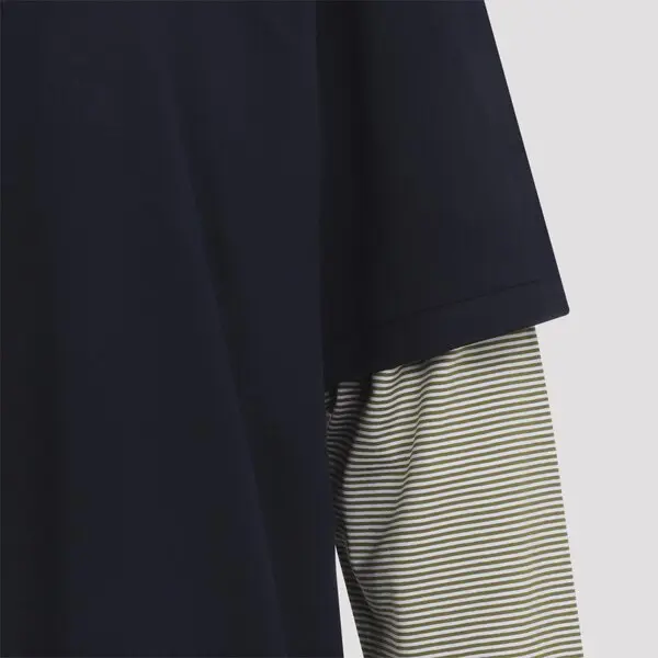 Miu Miu Layered Long Sleeve Polo Shirt - Black