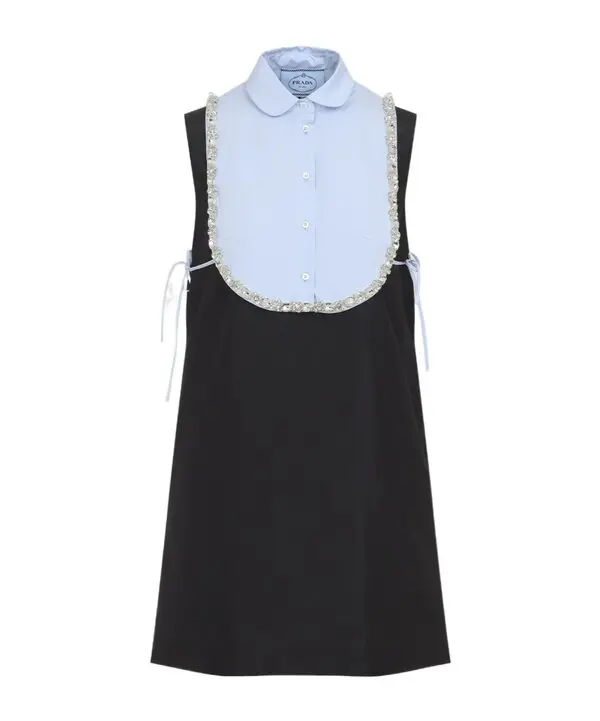 Prada Embellished Bib Mini Dress