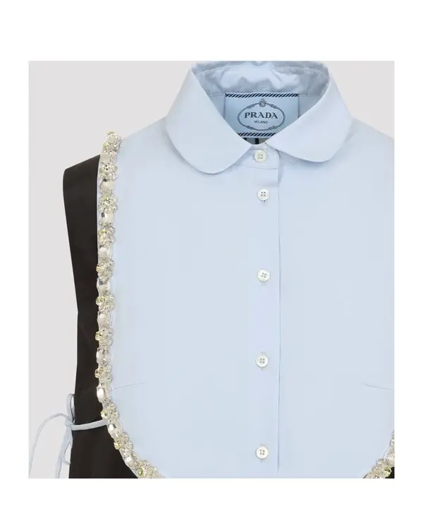 Prada Embellished Bib Mini Dress