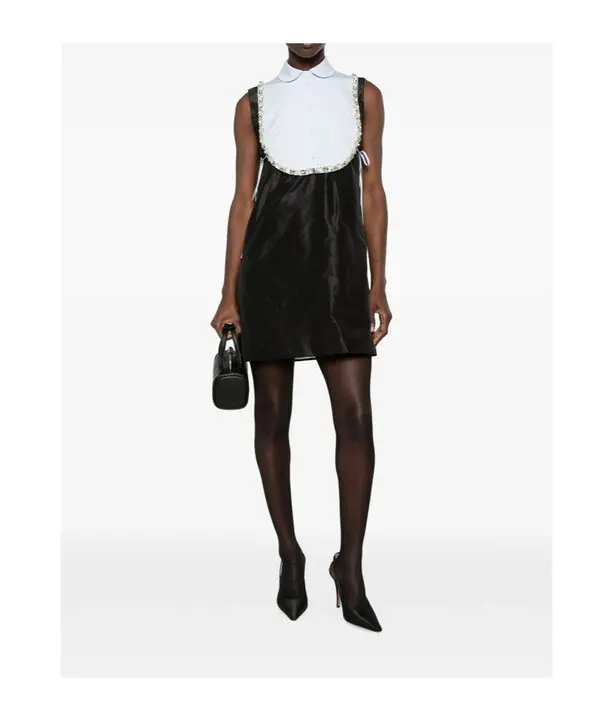 Prada Embellished Bib Mini Dress
