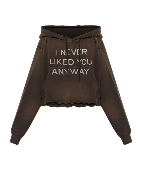 R13 Long Sleeve Hooded Sweatshirt - Brown