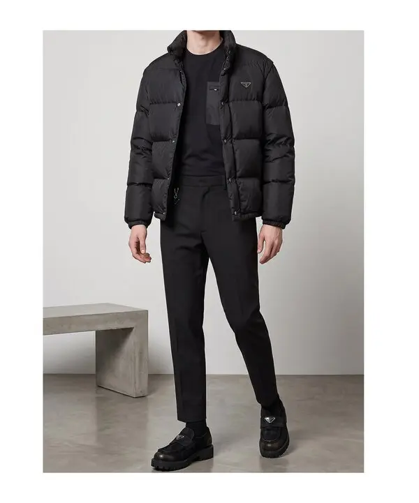 Prada Quilted Stand Collar Down Jacket
