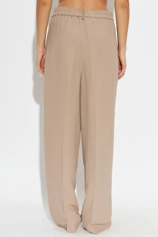Fabiana Filippi Wide-leg Pants With Elastic Waist - Beige