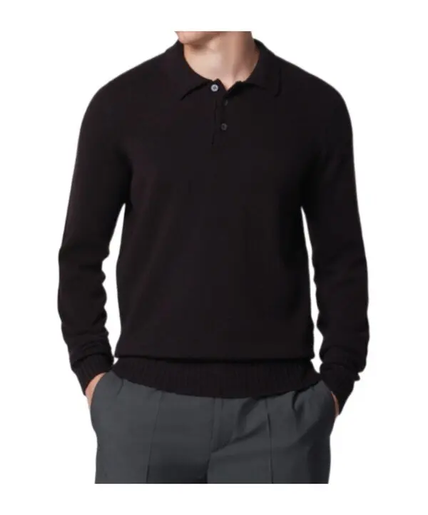 DRUMOHR Wool Polo Sweater - Brown