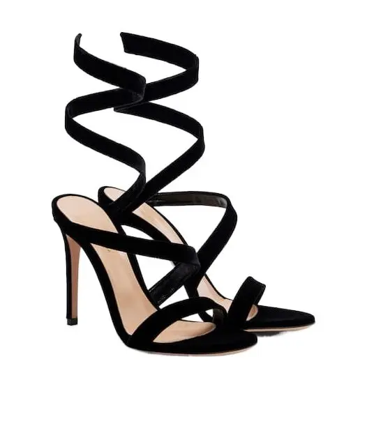 GIANVITO ROSSI Opera 105 Velvet Sandals