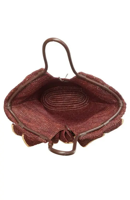 Zimmermann Medium Goldentime Ruffle Raffia Tote