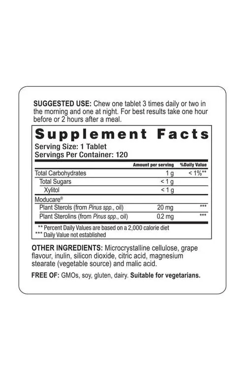 MODUCARE Daily Immune Support, Plant Sterol Dietary Supplement, Grape Flavored