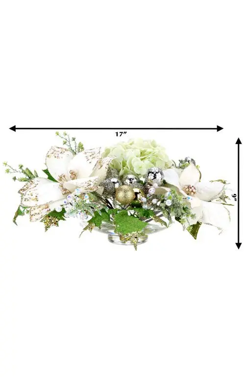 MARK ROBERTS Large Poinsettia Centerpiece