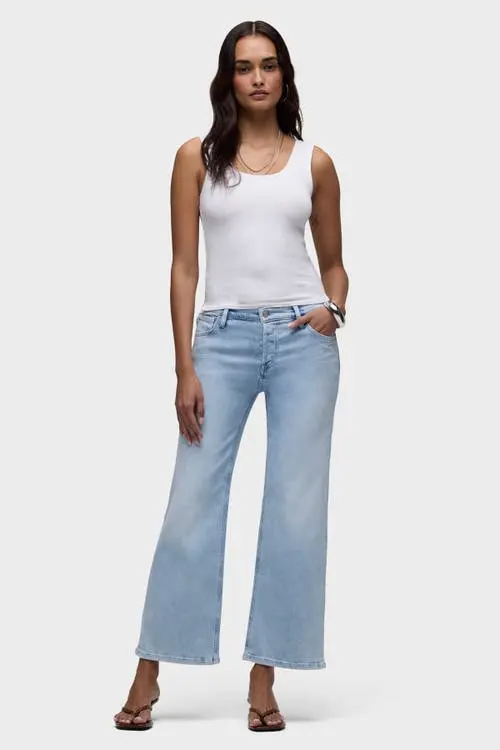 Hudson Jeans Rosie Covered Button Fly Wide Leg - Seaview