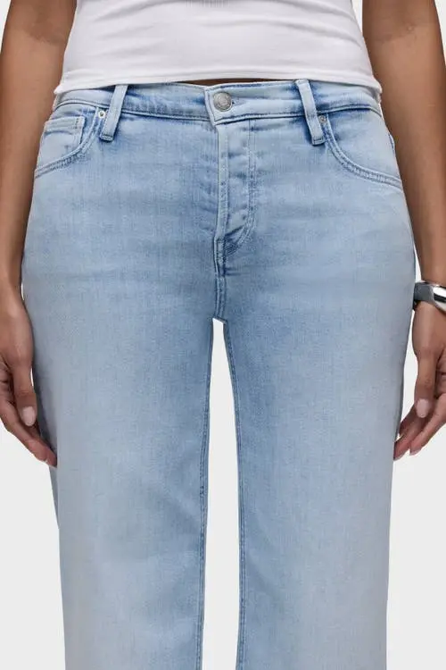 Hudson Jeans Rosie Covered Button Fly Wide Leg