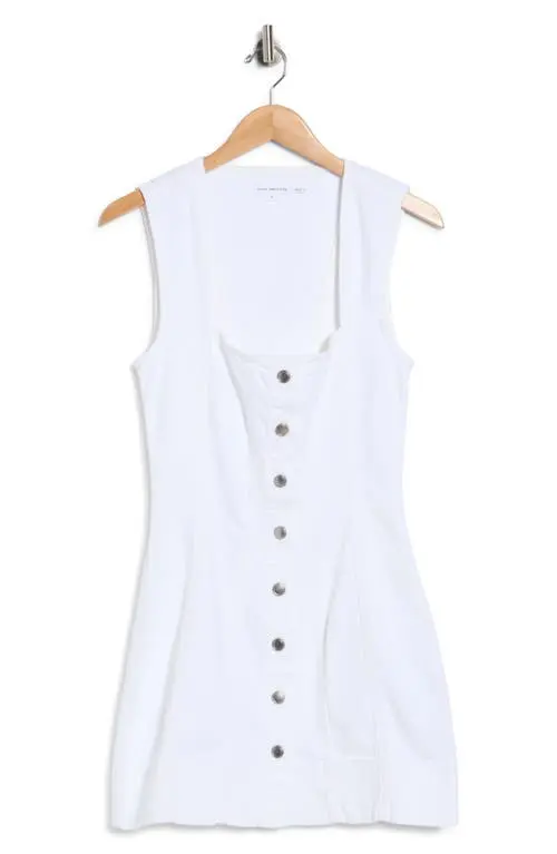 Good American Button Front Denim Mini Dress