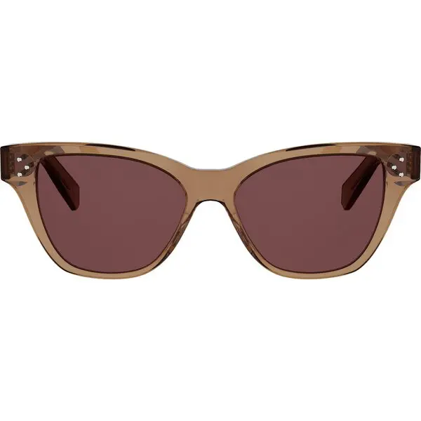 Celine 3 Dots 52mm Cat Eye Sunglasses - Orange/brown