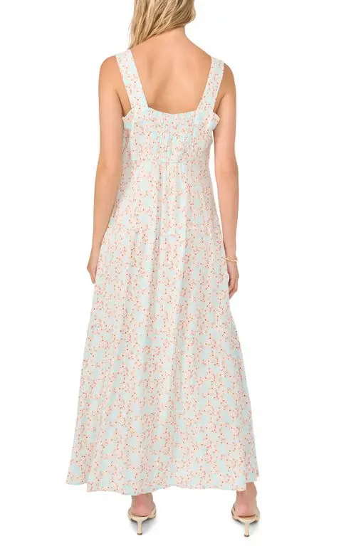 Vince Camuto Sleeveless Printed Maxi Dress - Soft Crystal