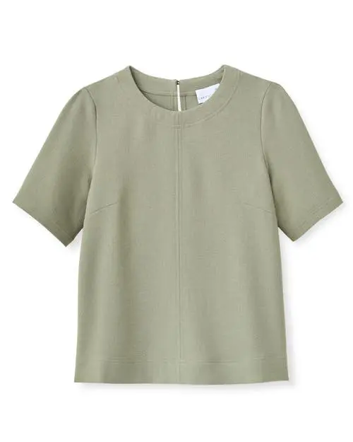 CARTOLINA Chloe Pebbled Crepe Top - Moss