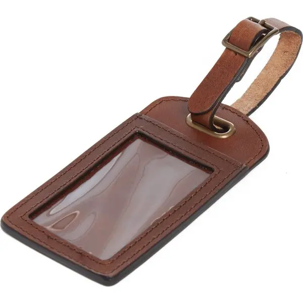 KORCHMAR Full-grain Leather Luggage Tag - Espresso