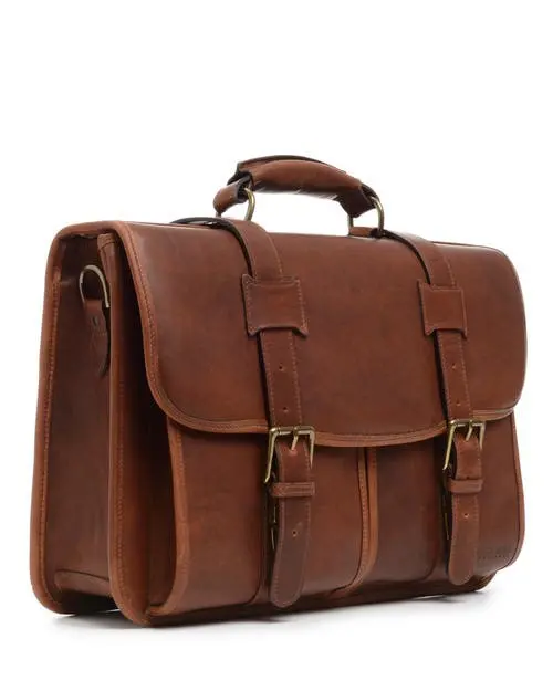 KORCHMAR Garfield Leather Briefcase - Espresso