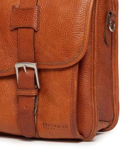 KORCHMAR Garfield Leather Briefcase - Pebbled Tan