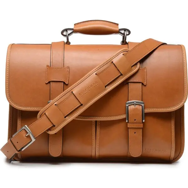 KORCHMAR Garfield Leather Briefcase - Tan