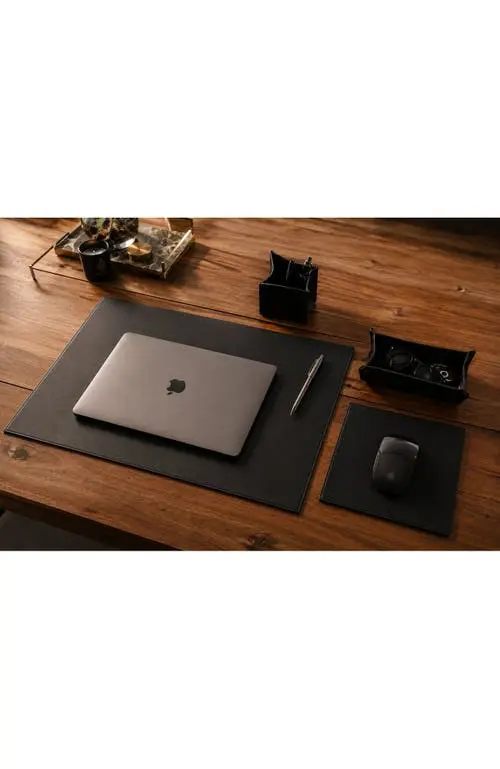 KORCHMAR Rushmore Leather Desk Set - Black