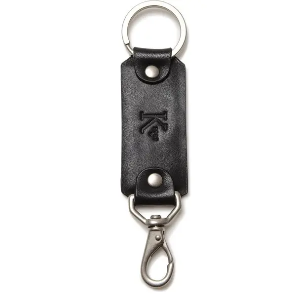 KORCHMAR Preston Leather Swivel Hook Key Chain - Black