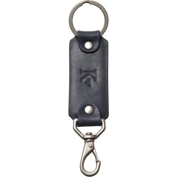 KORCHMAR Preston Leather Swivel Hook Key Chain - Blue