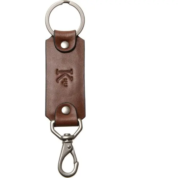 KORCHMAR Preston Leather Swivel Hook Key Chain - Brown