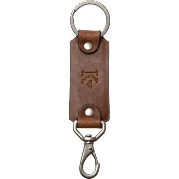 KORCHMAR Preston Leather Swivel Hook Key Chain - Espresso