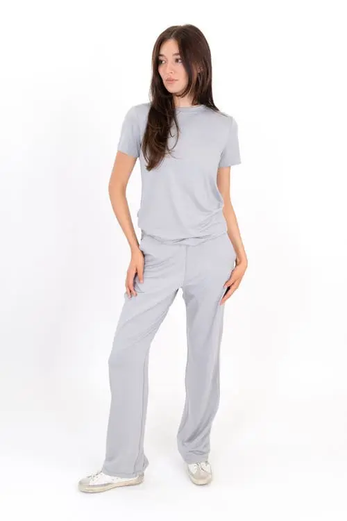 ON/OFF ESSENTIALS The Solace Wide Leg Sweatpant - White