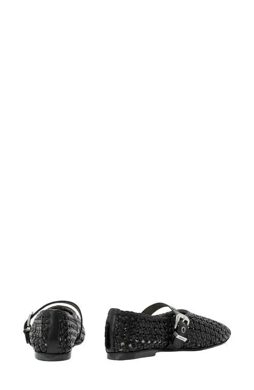 ALLSAINTS Sabine Woven Leather Mary Jane Flat