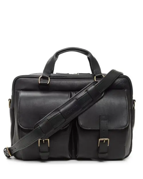 KORCHMAR Barton Leather Briefcase - Black