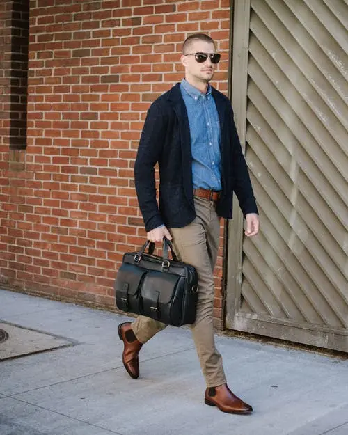 KORCHMAR Barton Leather Briefcase - Black