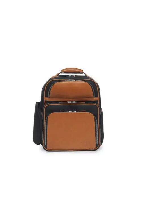 KORCHMAR Mason Workday Ballistic Nylon And Leather Backpack