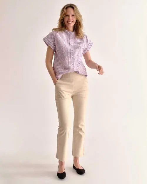 CARTOLINA Margo Gingham Button-down Shirt - Wisteria