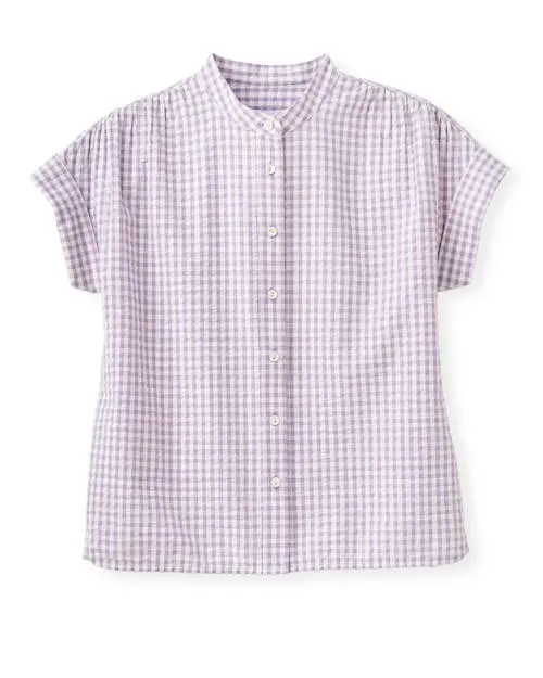 CARTOLINA Margo Gingham Button-down Shirt - Wisteria