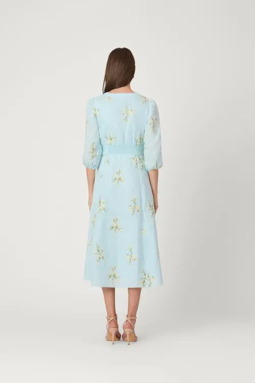 Shoshanna Floral Embroidered Cotton Dress