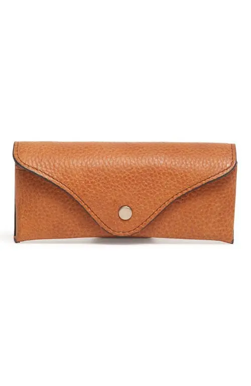 KORCHMAR Salvino Leather Eyeglass Case - Pebbled Tan