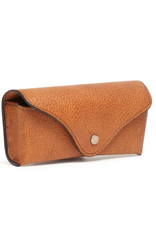 KORCHMAR Salvino Leather Eyeglass Case - Pebbled Tan