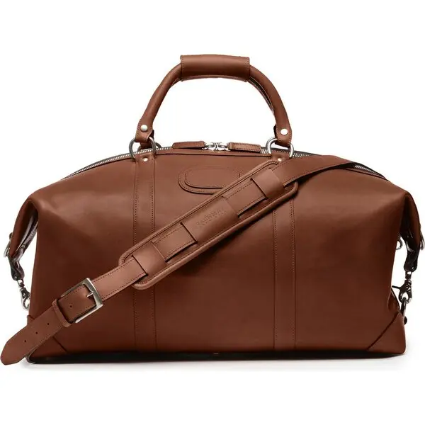 KORCHMAR Twain 22" Leather Weekender - Brown
