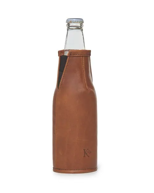KORCHMAR Dale Leather Beverage Coozie - Espresso