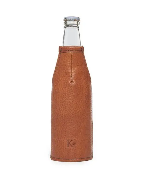 KORCHMAR Dale Leather Beverage Coozie - Pebbled Tan