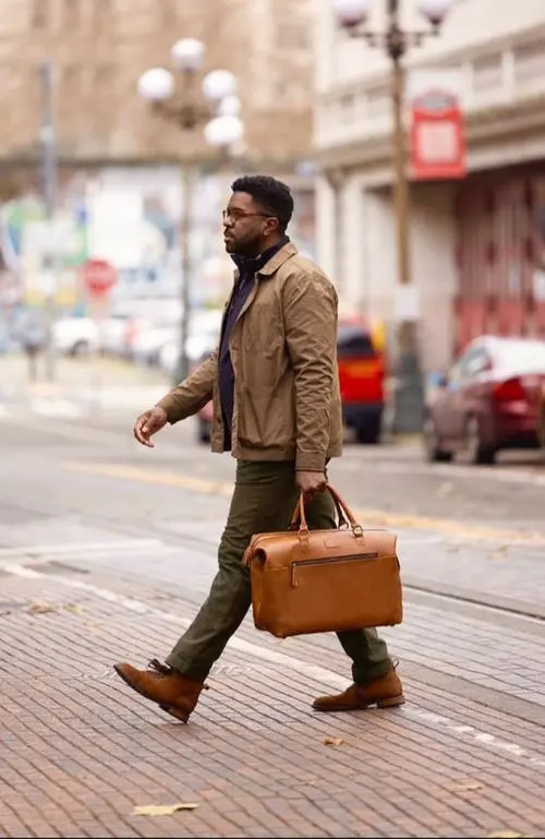KORCHMAR Fulton Leather Framed Duffel - Espresso