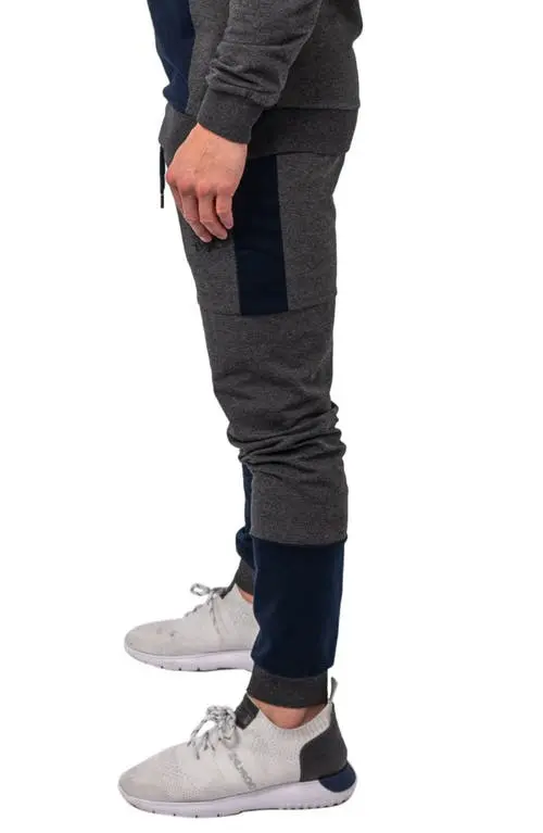 MACEOO Colorblock Stretch Cotton Joggers