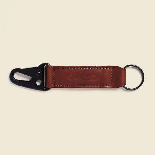 CASUPO Leather Keychain With Lobster Hook - Chocolate
