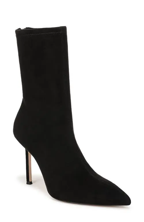 FAVORITE DAUGHTER Ryder Pointed Toe Stiletto Sock Bootie - Black