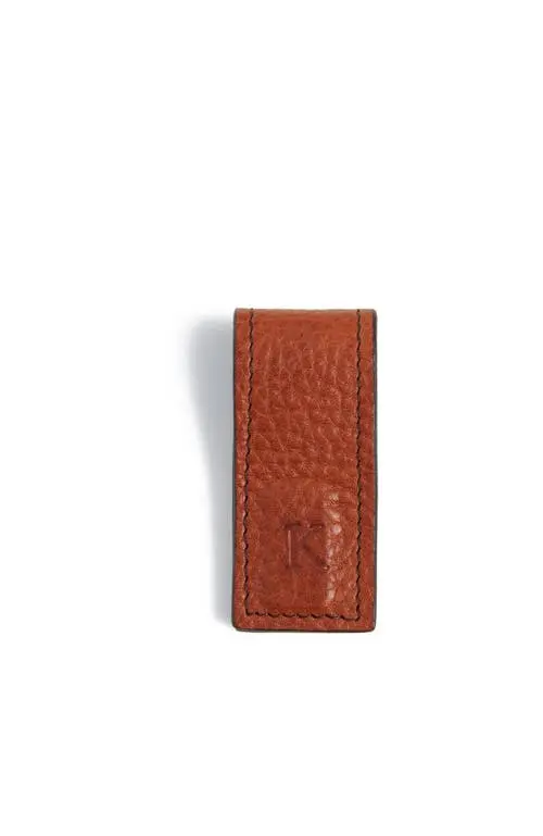 KORCHMAR Edison Leather Cord Wrapperlarge - Pebbled Tan