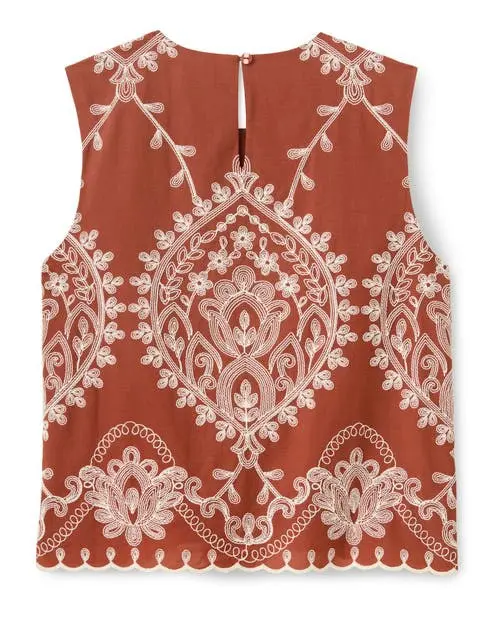 CARTOLINA Linda Embroidered Shell