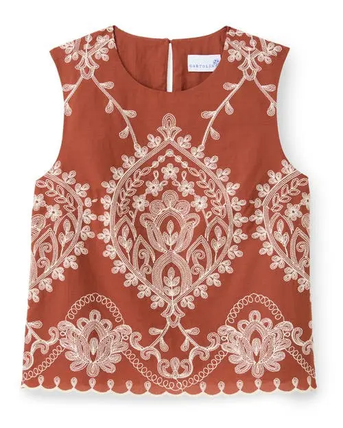 CARTOLINA Linda Embroidered Shell