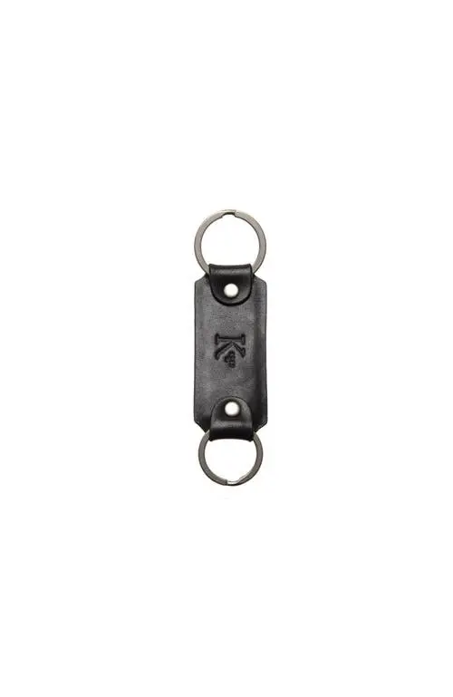 KORCHMAR Irwin Leather Double Loop Key Chain - Black