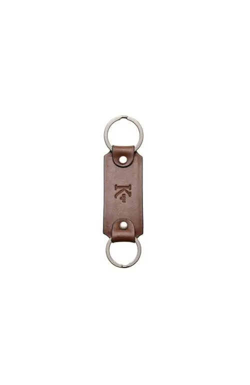 KORCHMAR Irwin Leather Double Loop Key Chain - Brown