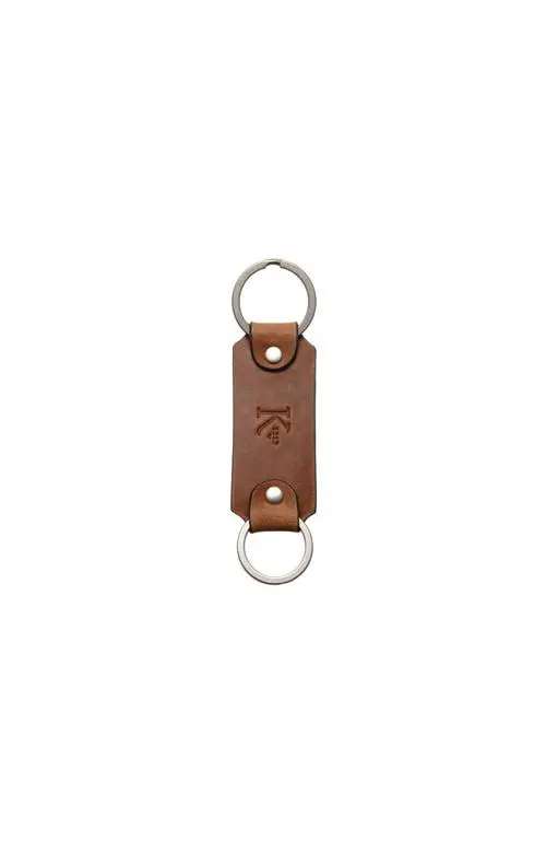 KORCHMAR Irwin Leather Double Loop Key Chain - Espresso